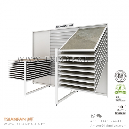 Showroom Horizontal Sliding Ceramic Tile Display Idea
