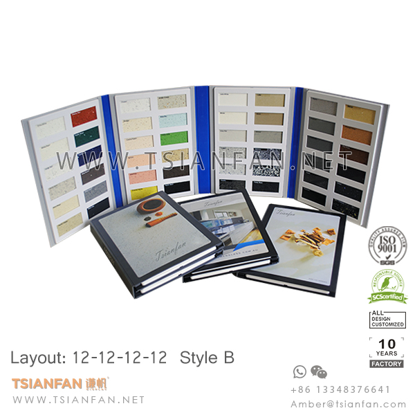 Plastic Stone sample Book with Foam