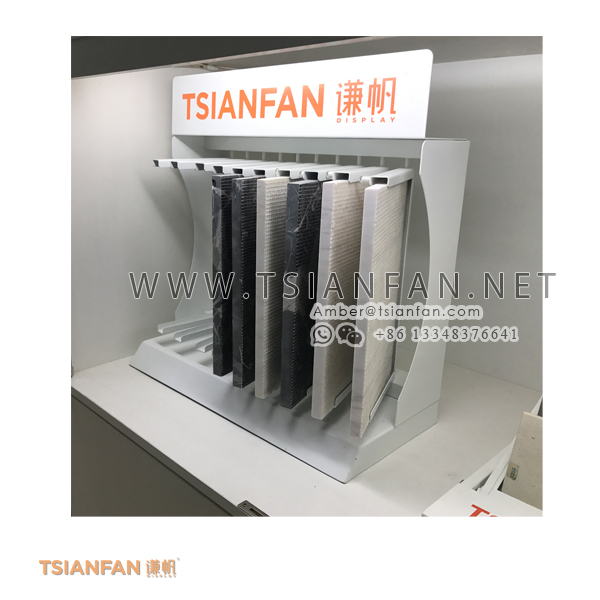 Metal Wing Quartz Surface and Granite Stone Table Rack for Sample