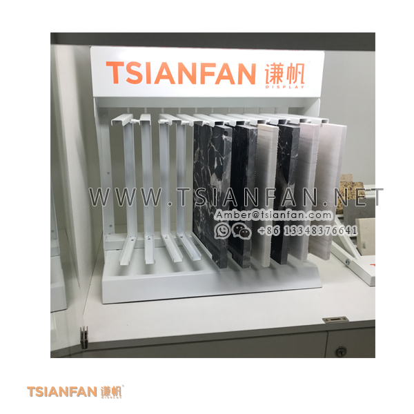 Metal Wing Quartz Surface and Granite Stone Table Rack for Sample