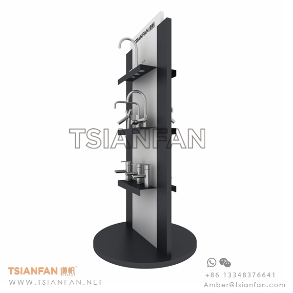 Spin Base Faucet Display Stand , Tap Display Rack