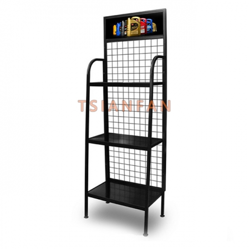 Gas Station Oil Outdoor Display Stand, Black Metal Oil And Lubricant ...