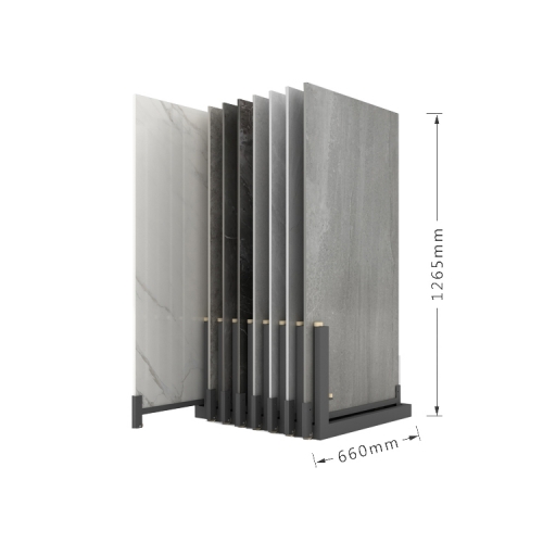 Custom Tile Sliding Display Rack With Wheels