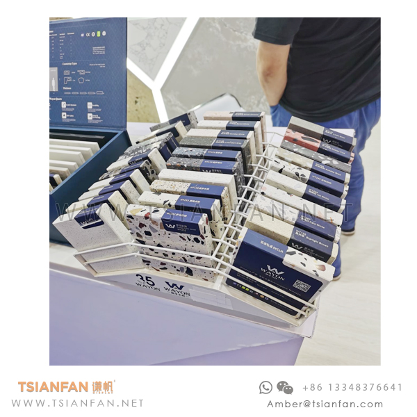 Metal Engineered Stone Sample Chip Granite Table Stand